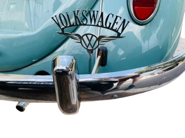 VW Split Oval Beetle Bug Bus Eagle Bumper Emblem Accessory, Chrome ...